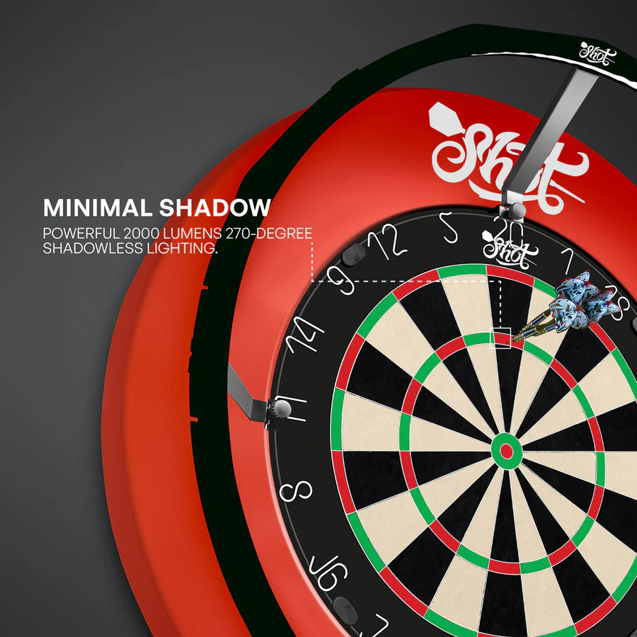 Shot Lumen Core - LED Dartboard Lighting System - Black – 9Dartfinish