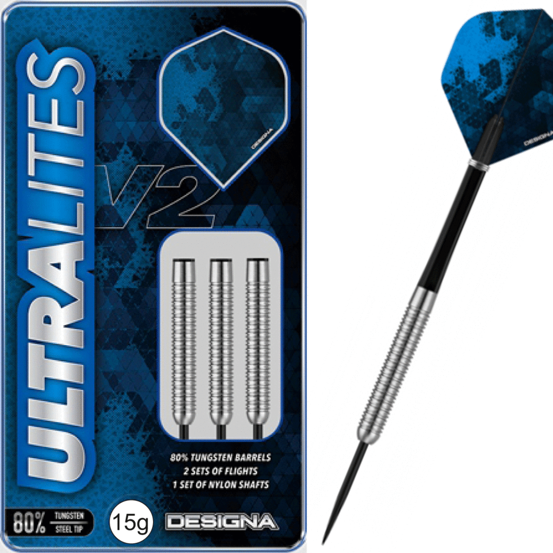 Designa Ultralite Darts - 80% Tungsten - 15g – 9Dartfinish